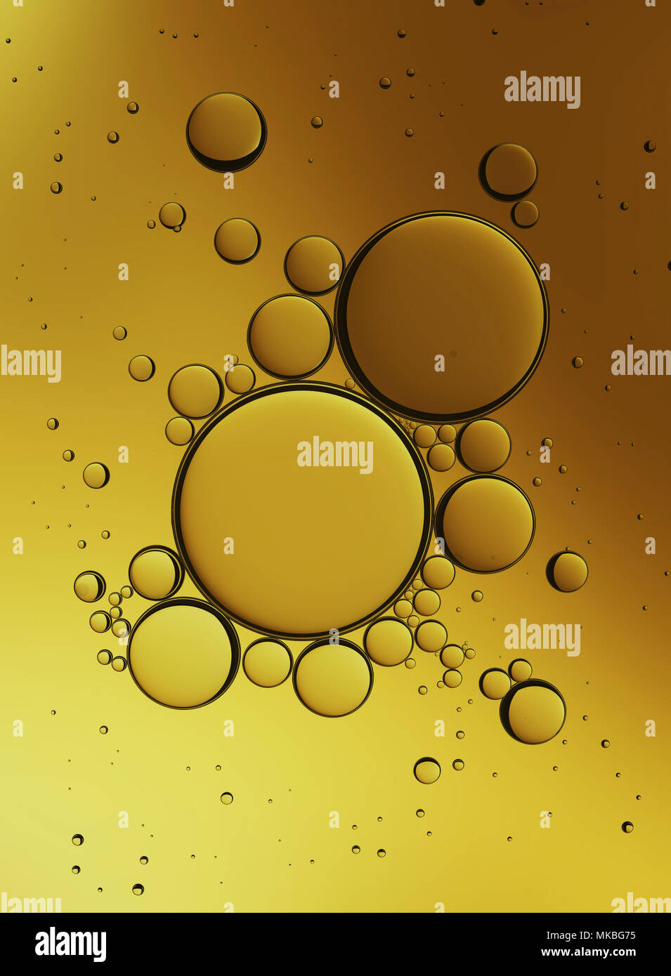 Oil Bubbles Isolated on White Background, Closeup Collagen Emulsion in ...