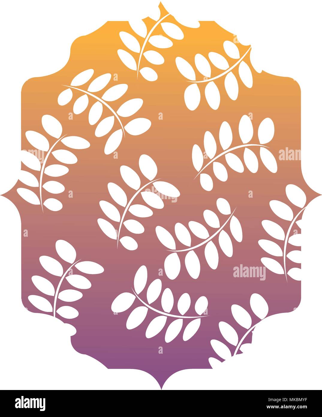 arabic frame with leaves pattern over white background, colorful design ...