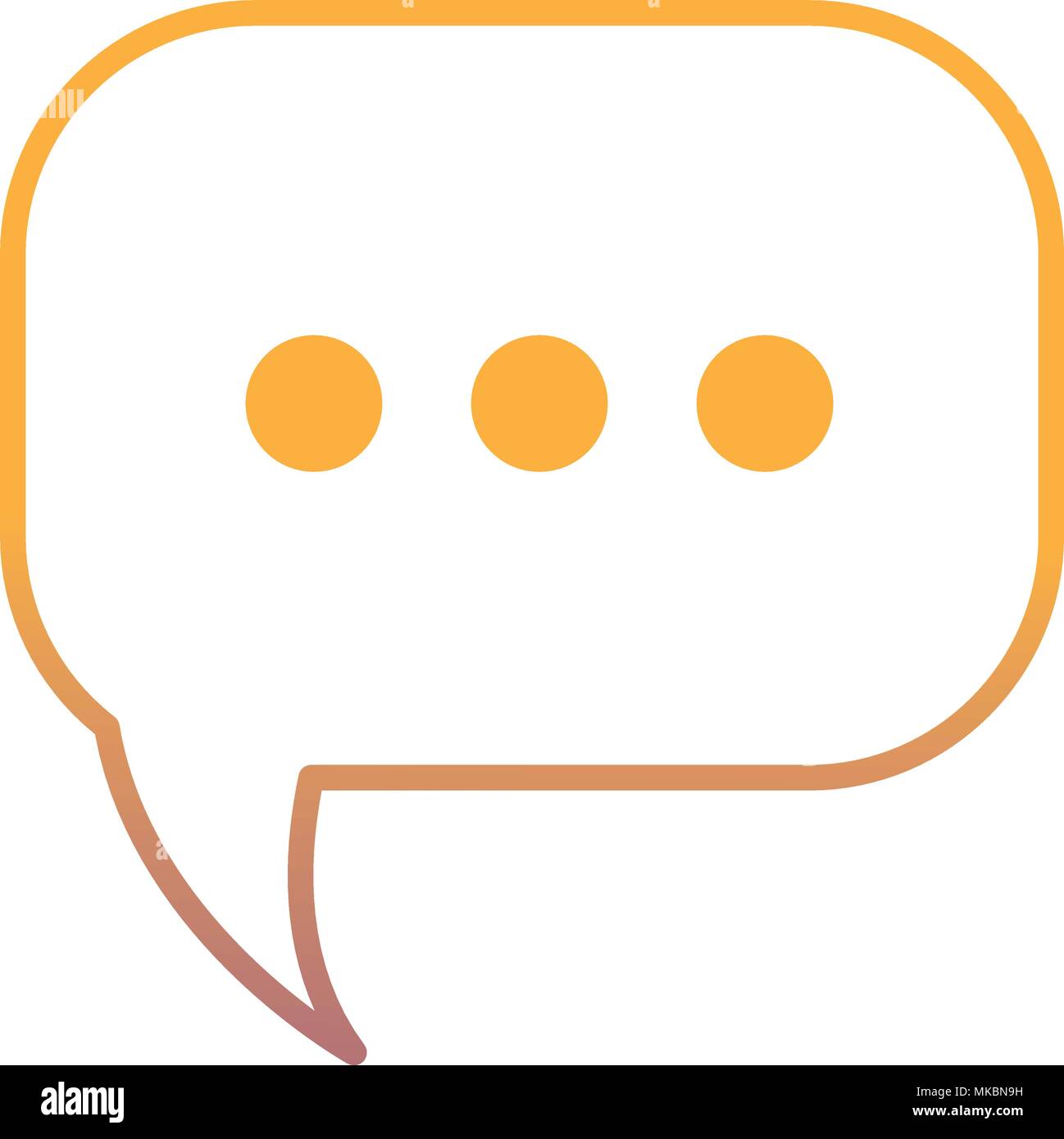 speech square bubble with three dots over white background, colorful ...