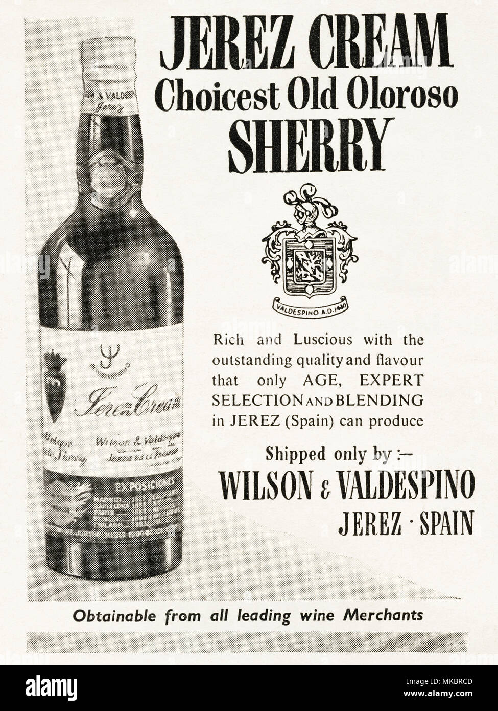 Sherry vintage ad hi-res stock photography and images - Alamy