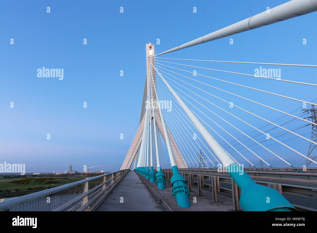 The Flintshire Bridge is a cable-stayed bridge spanning the Dee Estuary ...