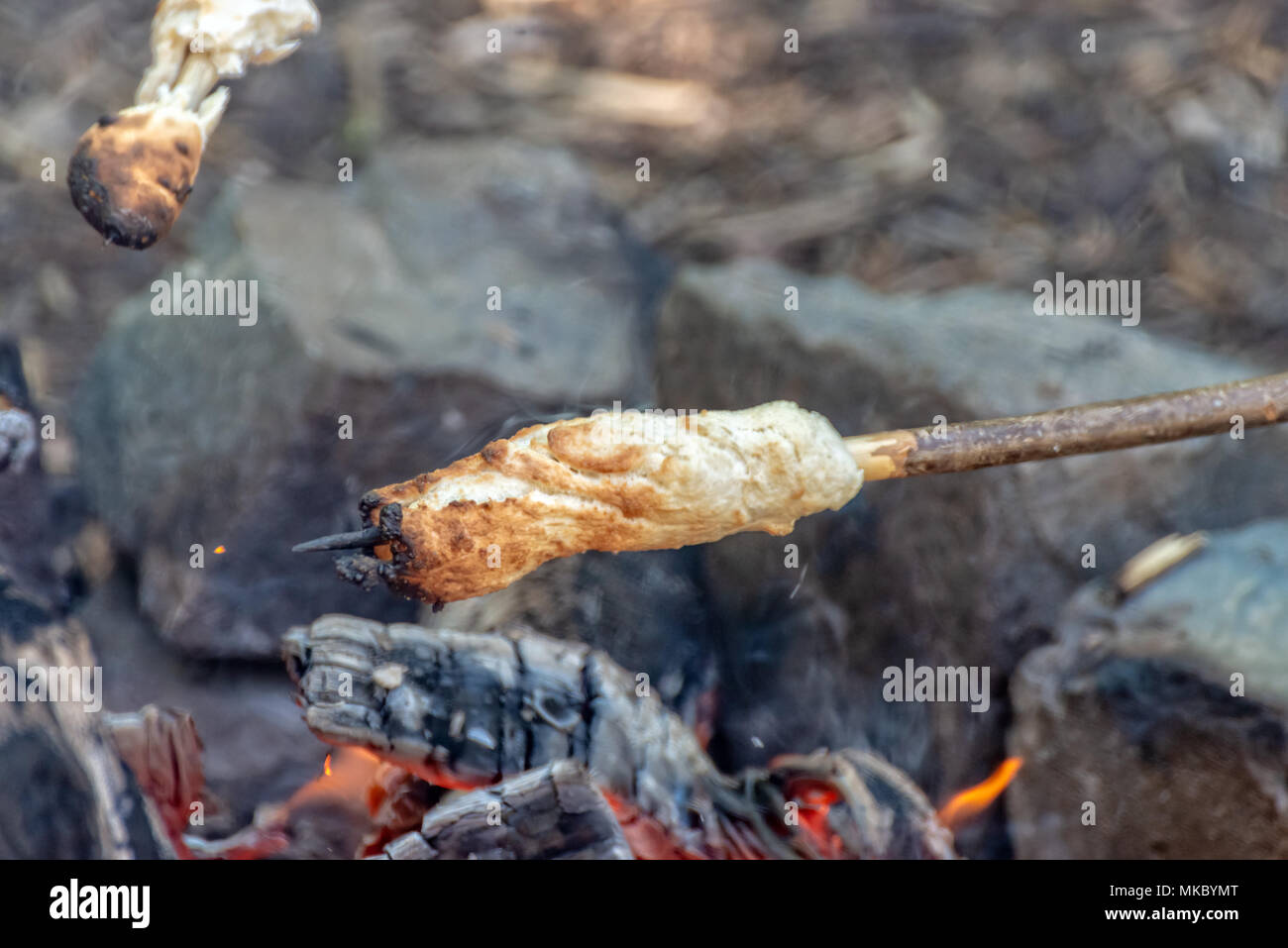 A Bread bread baked over the fire Stock Photo - Alamy