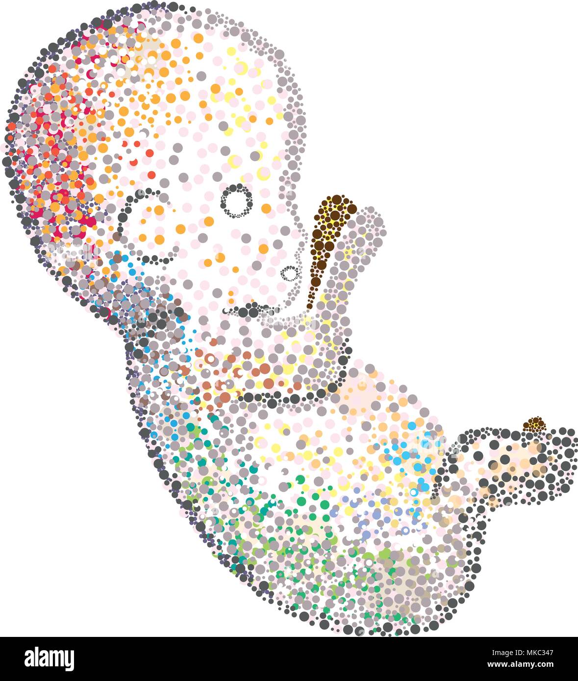 Human fetus mosaic spotted representation of single cell lineage ... Human fetus mosaic spotted representation of single cell lineage ...