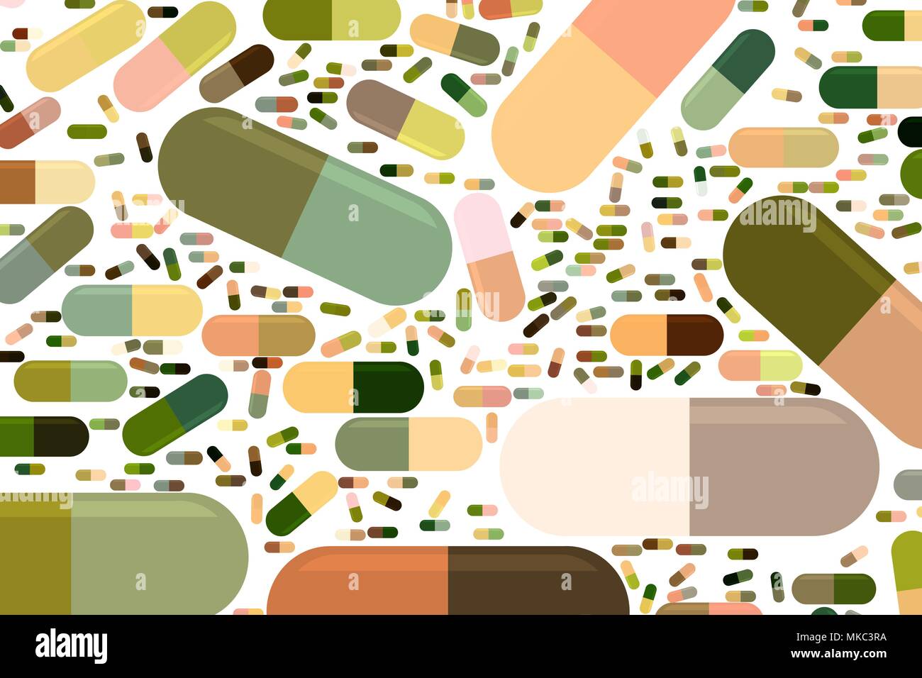 Abstract capsules, medicine or pills illustrations background pattern ...