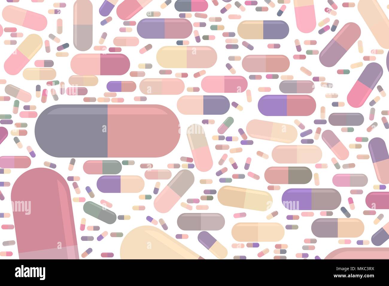 Decorative hand drawn capsules, medicine or pills illustrations. Good ...