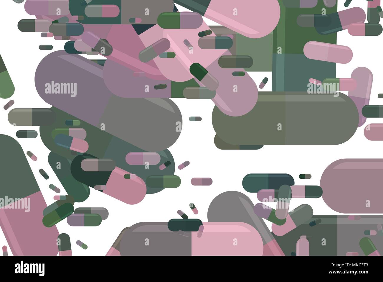 Abstract capsules, medicine or pills illustrations background pattern ...