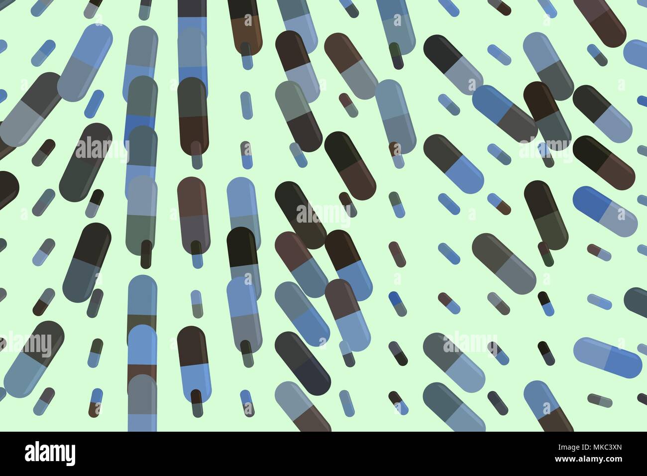Decorative hand drawn capsules, medicine or pills illustrations. Good ...
