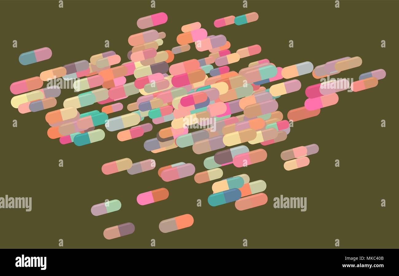 Abstract capsules, medicine or pills illustrations background pattern ...