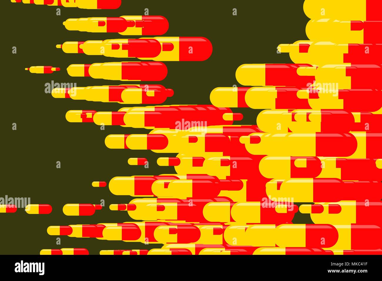Abstract illustrations of capsules, medicine or pills, conceptual ...