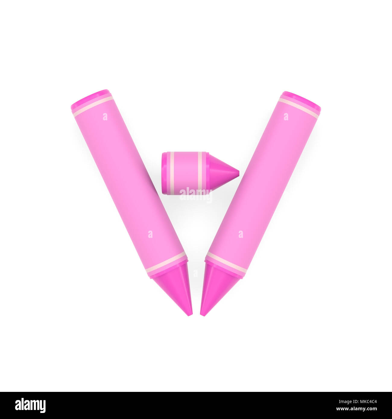 Pink wax crayon font set llogical symbol of universal quantification or ...