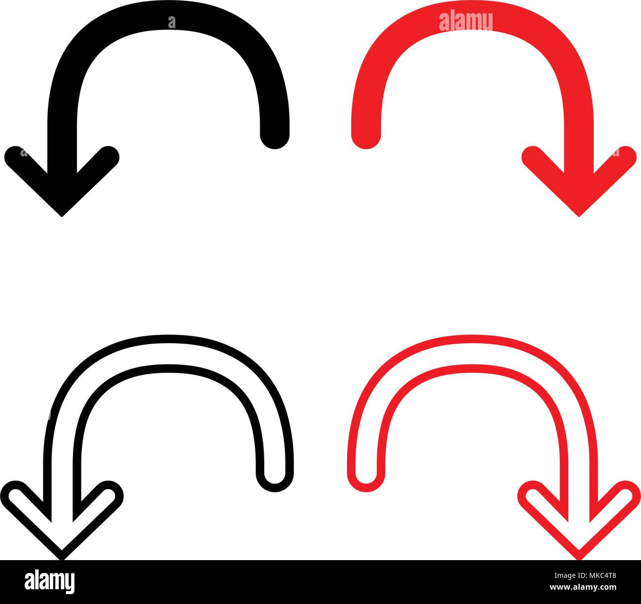 Undo arrow icon, isolated on white background Stock Vector Image & Art ...