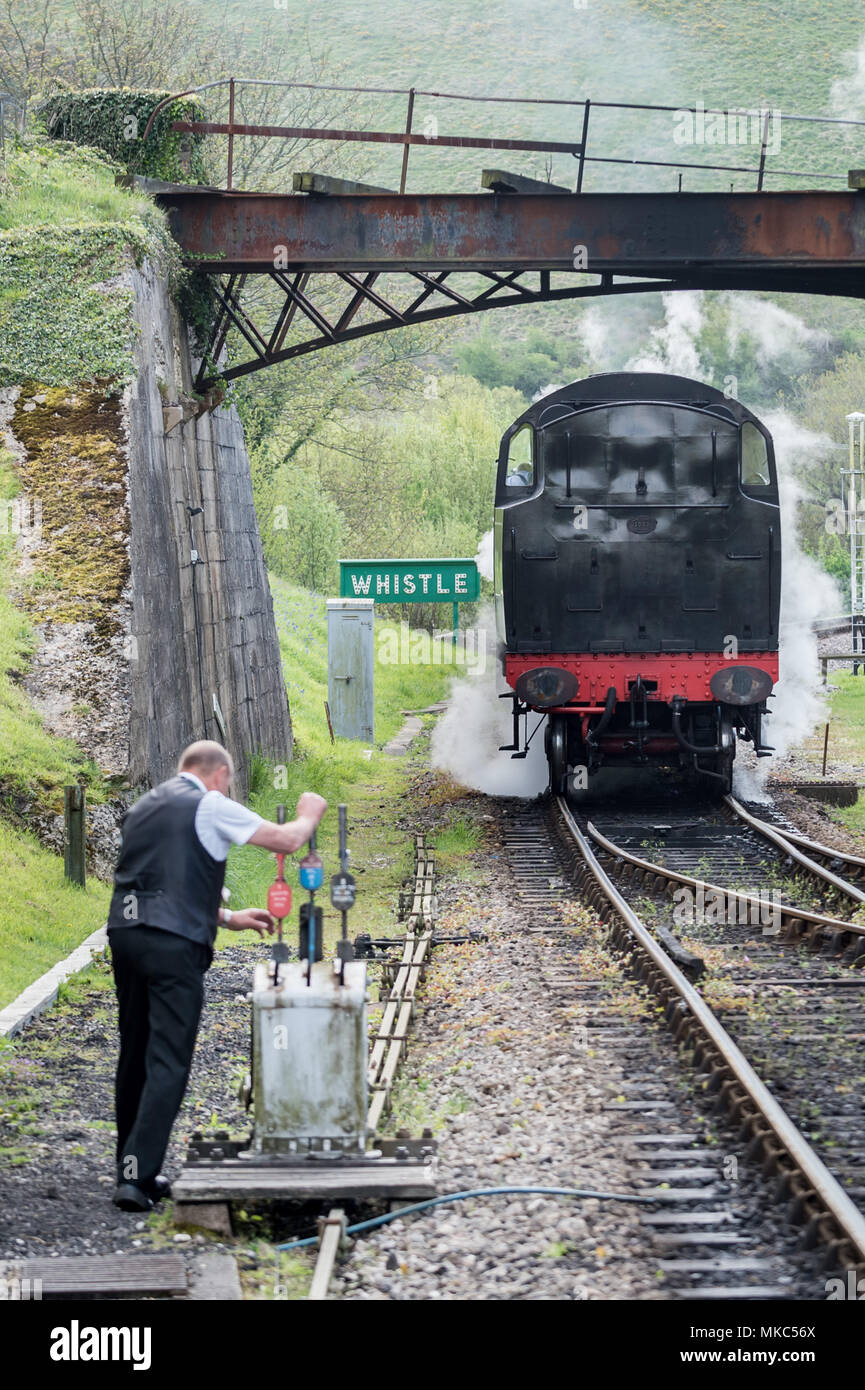 BR Standard Class 4 80104 Steam Locomotive part of the Swanage Railway ...