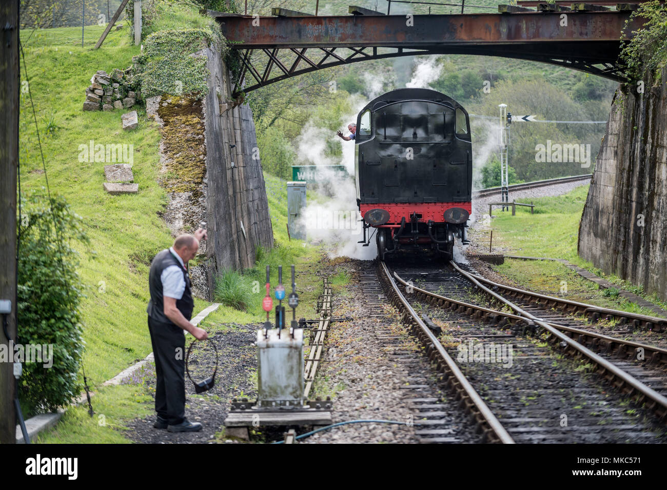 BR Standard Class 4 80104 Steam Locomotive part of the Swanage Railway ...