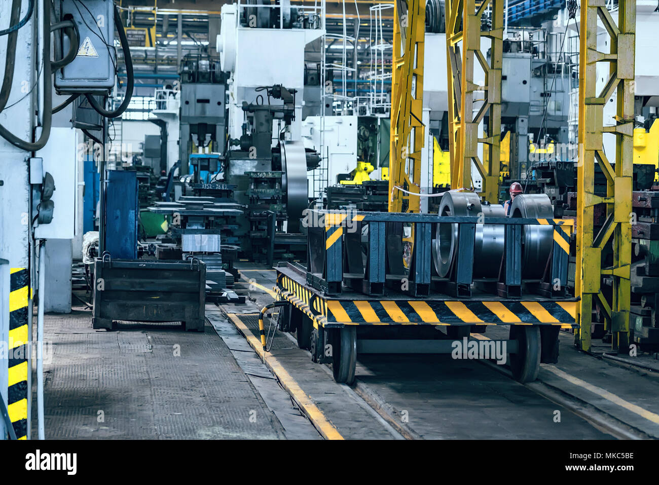 Assembly workshop interior at big industrial plant Stock Photo - Alamy
