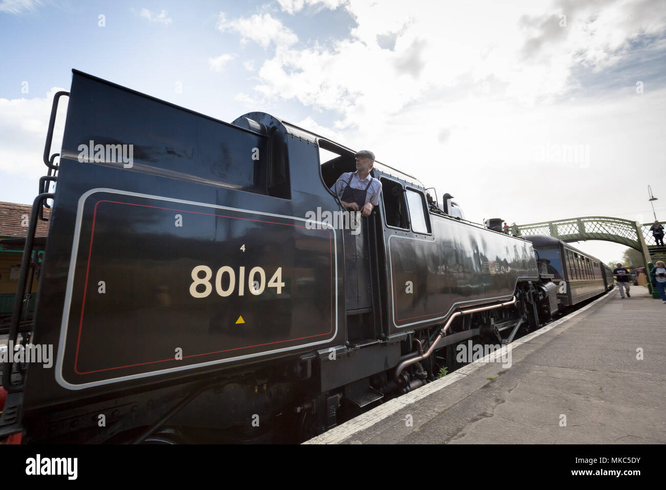 BR Standard Class 4 80104 Steam Locomotive part of the Swanage Railway ...