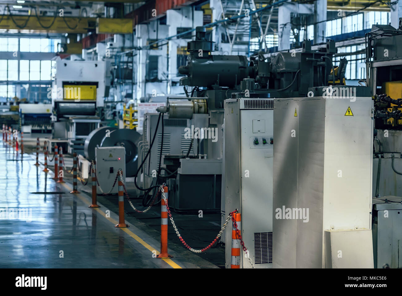 Assembly workshop interior at big industrial plant Stock Photo - Alamy
