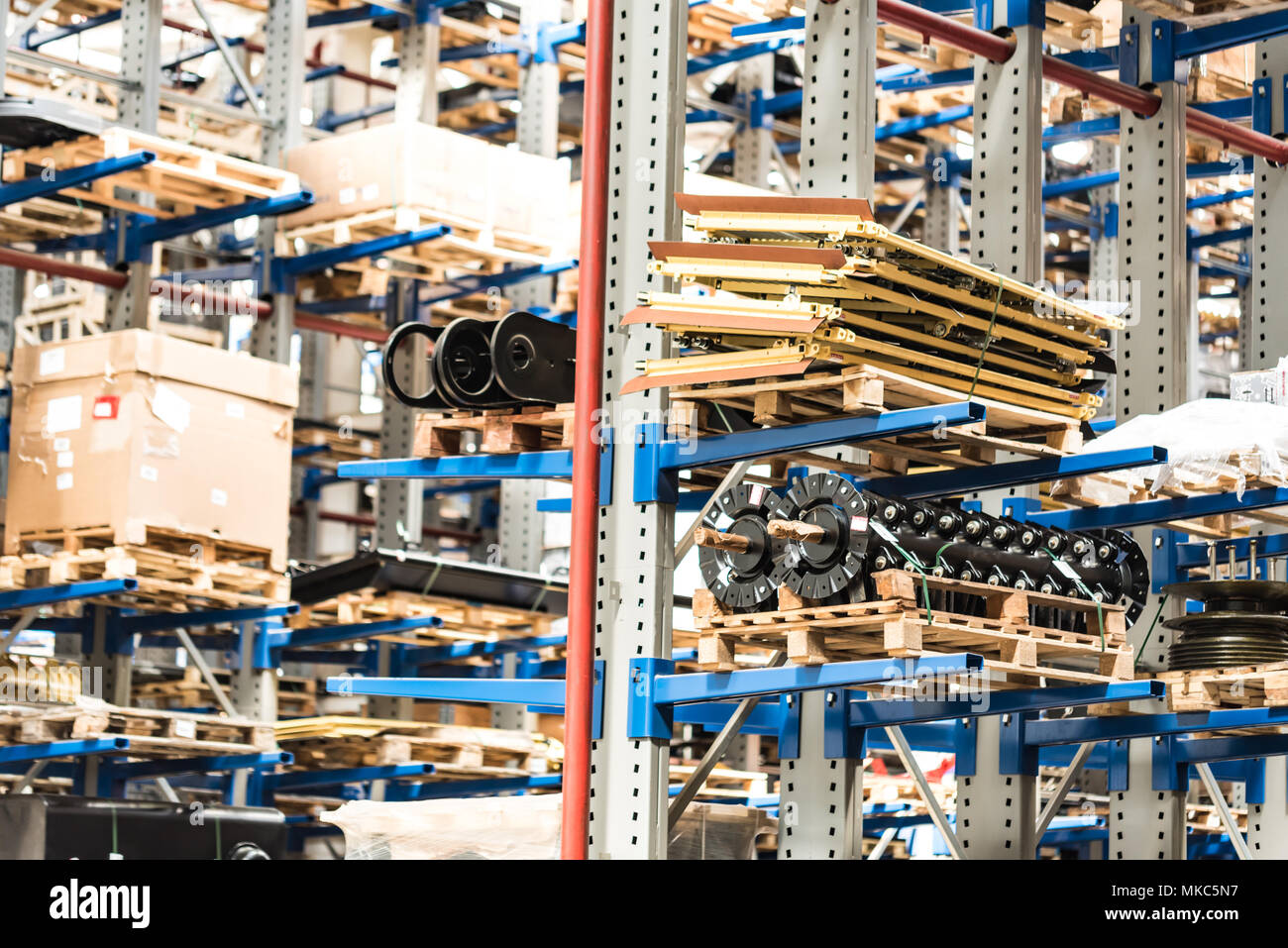 Spare components in plant assembly workshop Stock Photo - Alamy