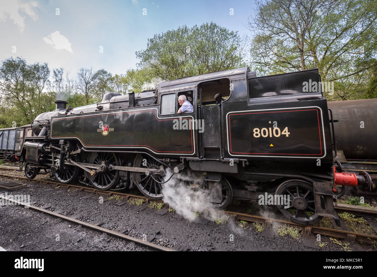 BR Standard Class 4 80104 Steam Locomotive part of the Swanage Railway ...