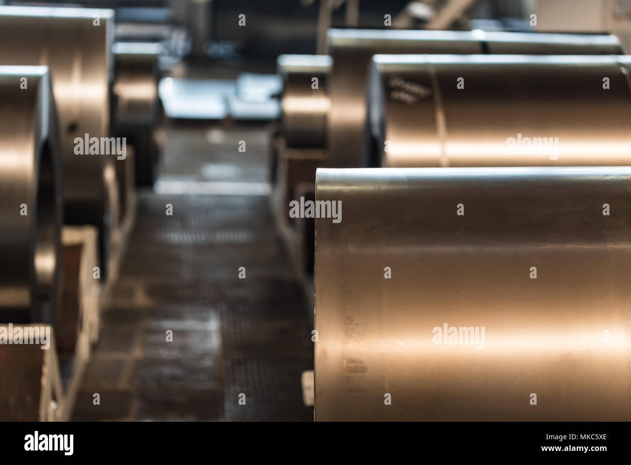 Stock with rolls of sheet steel in industrial plant Stock Photo - Alamy