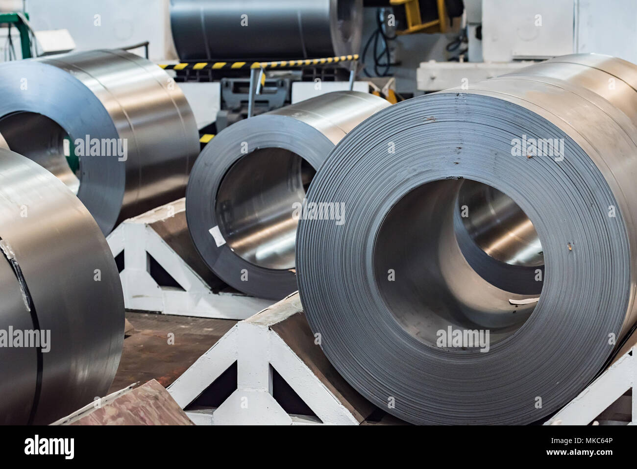 Stock with rolls of sheet steel in industrial plant Stock Photo - Alamy