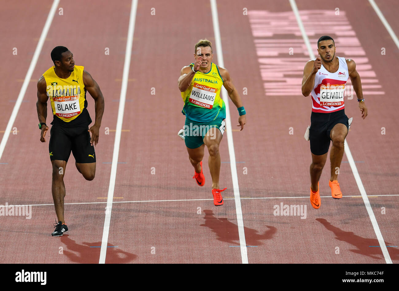 GOLD COAST, AUSTRALIA - APRIL 8: Yohan Blake, Trae Williams, Adam ...