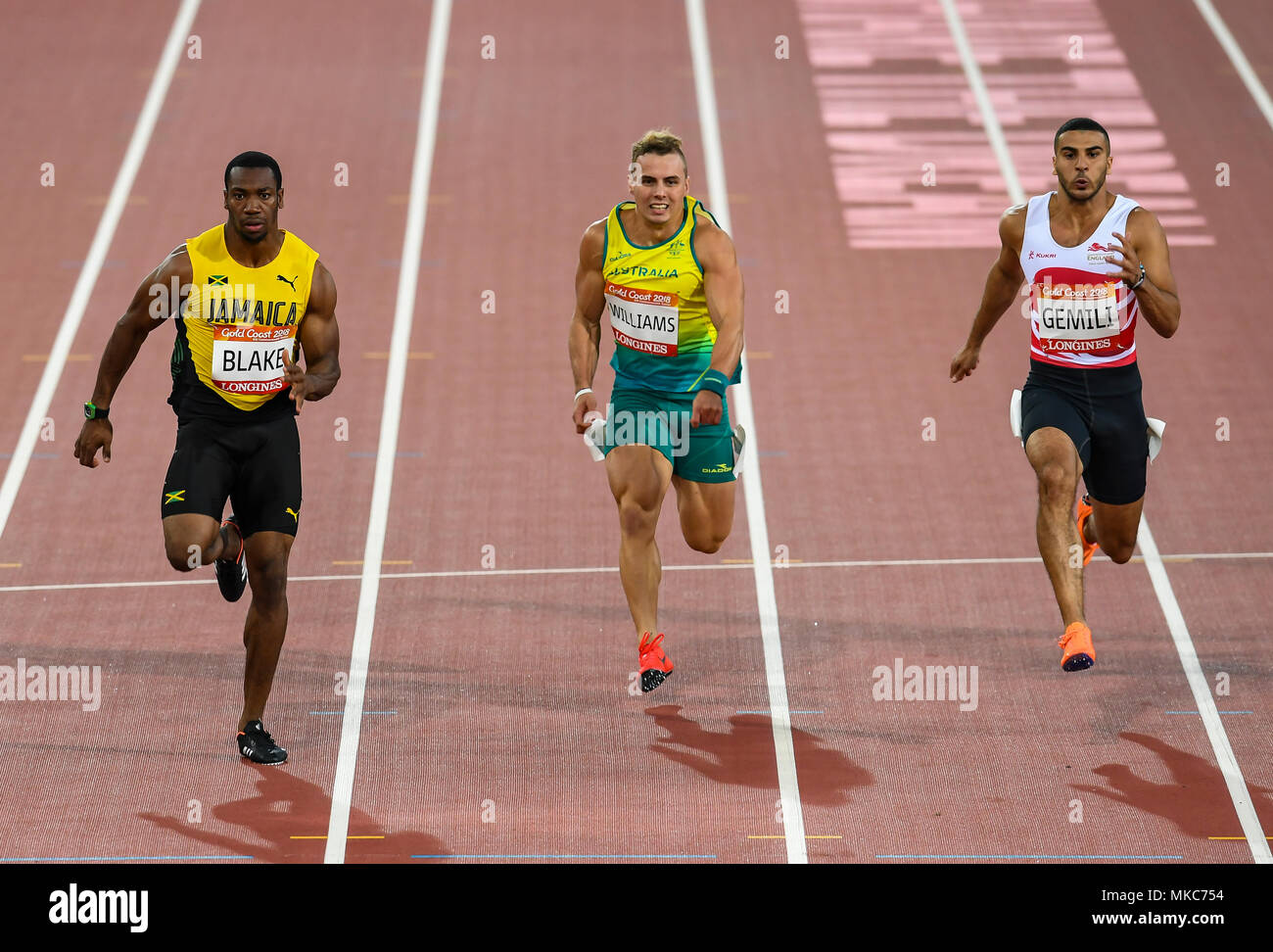 GOLD COAST, AUSTRALIA - APRIL 8: Yohan Blake, Trae Williams, Adam ...