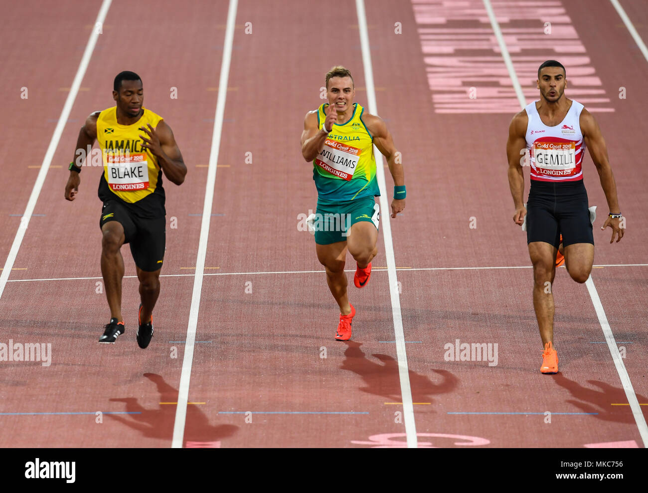 GOLD COAST, AUSTRALIA - APRIL 8: Yohan Blake, Trae Williams, Adam ...