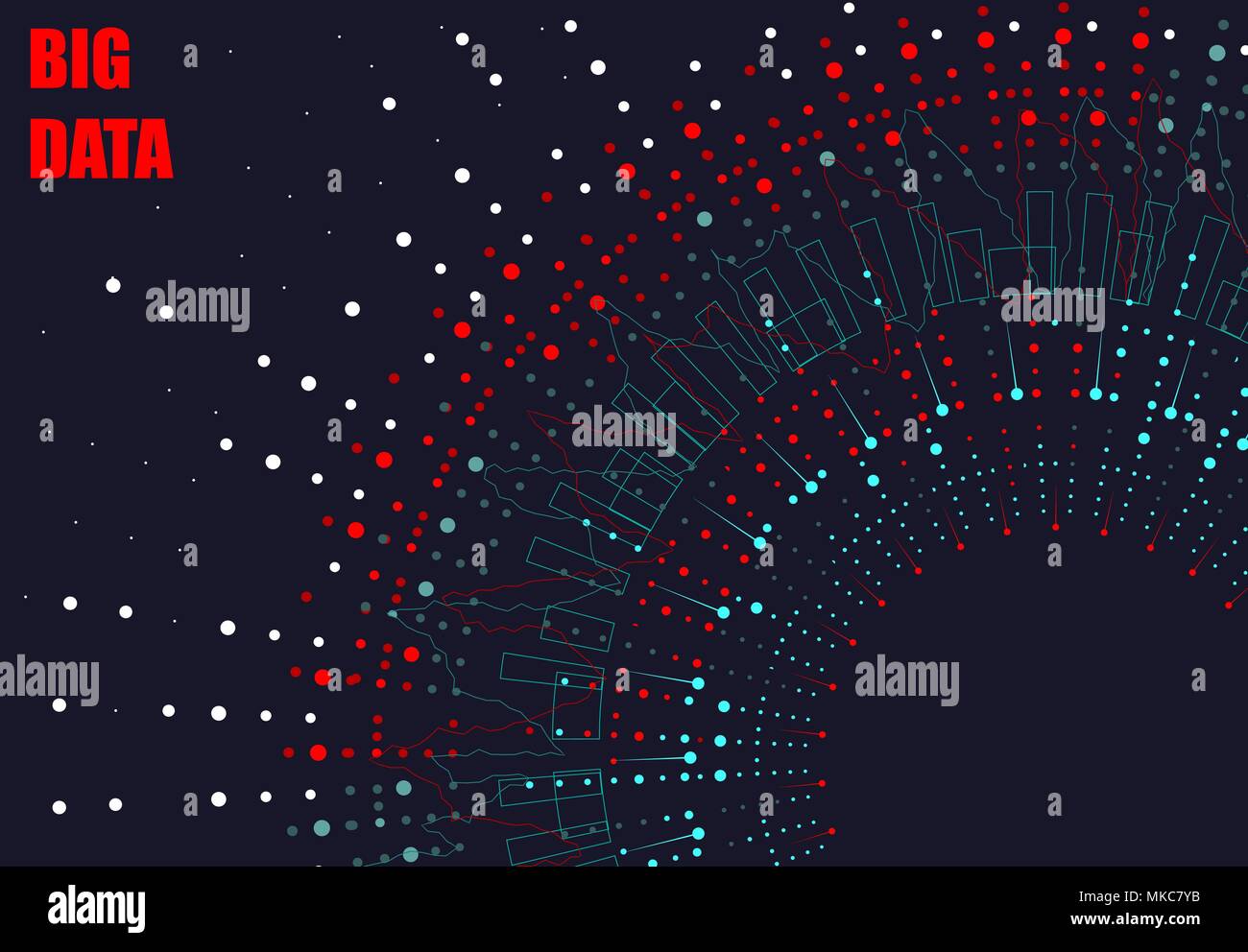Abstract graph of big data, design of infographics. illustration Stock ...