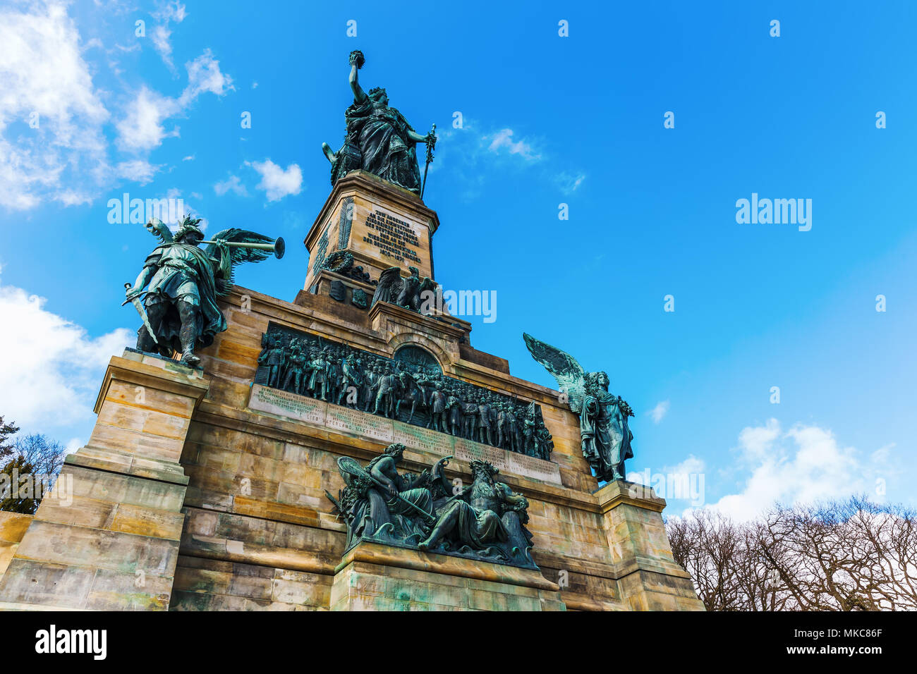 the historical Niederwald Monument in Ruedesheim am Rhein Stock Photo ...