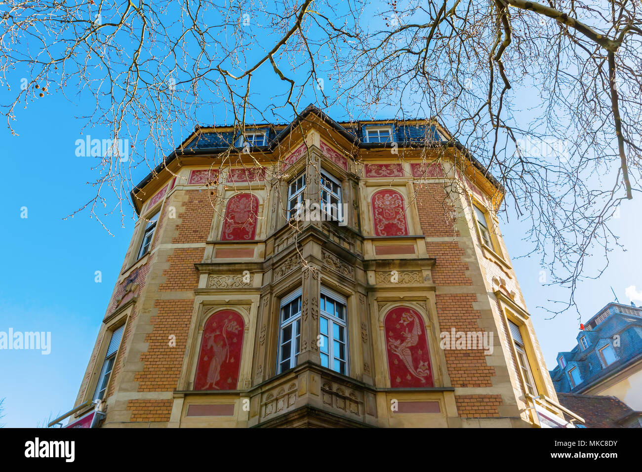 facade of a historic building in Worms, Germany Stock Photo - Alamy
