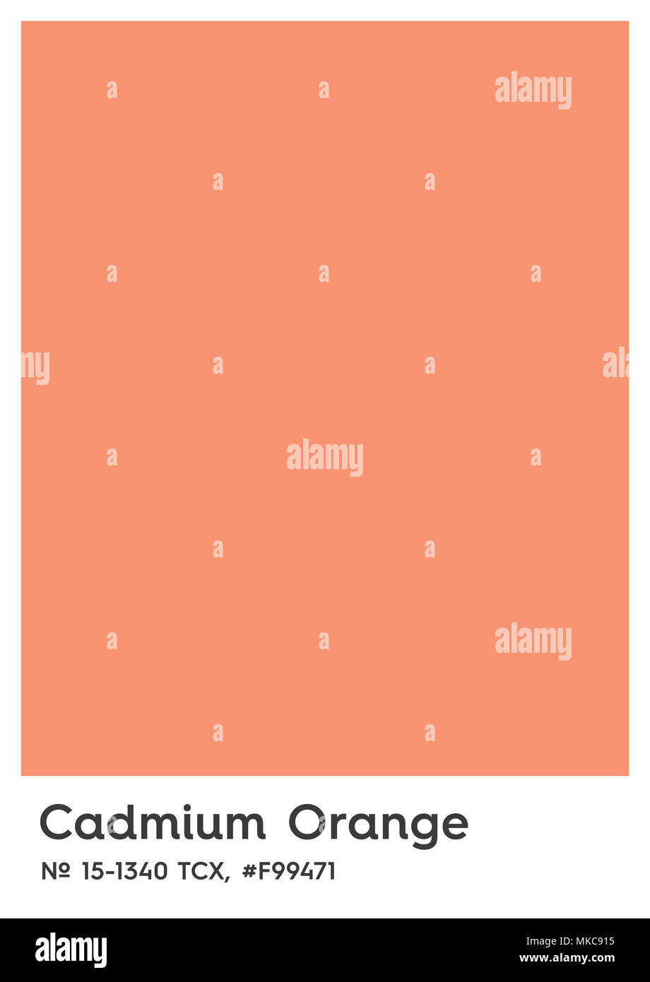 Cadmium Orange, № 15-1340 TCX, #F99471. Color identity illustration ...
