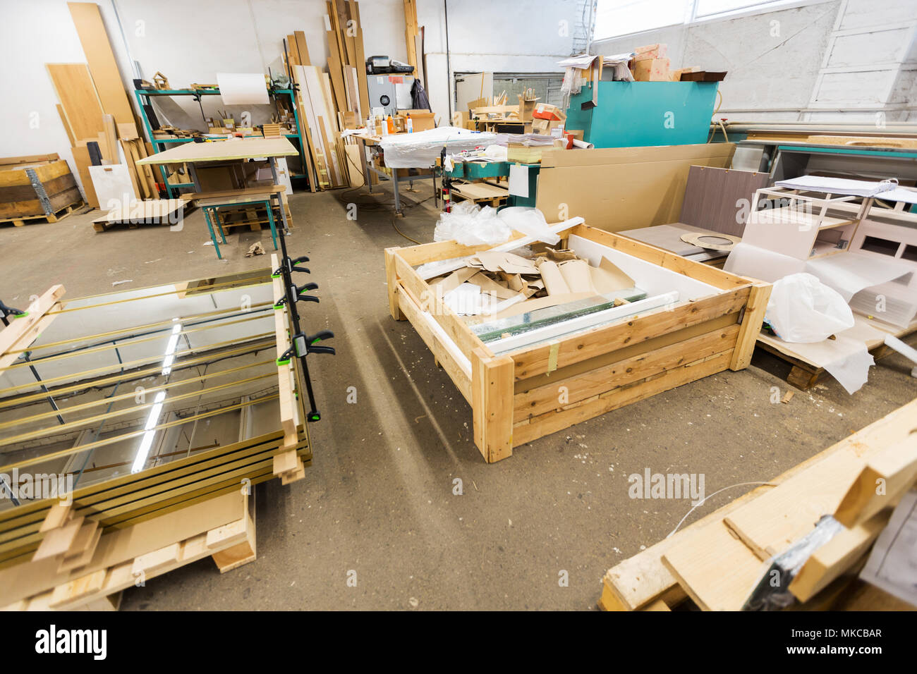 container for industrial waste at factory workshop Stock Photo - Alamy