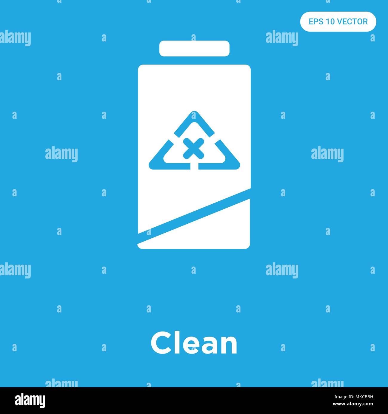 Clean vector icon isolated on blue background, sign and symbol Stock ...