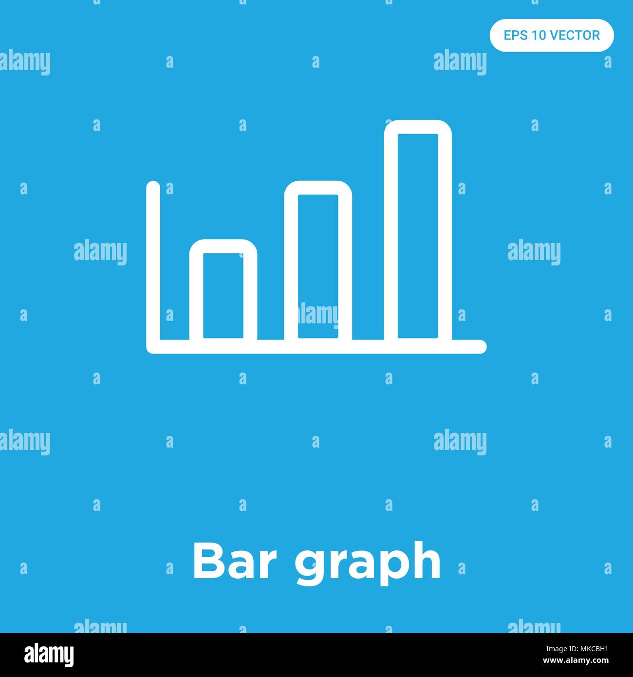 Bar graph blue icon Stock Vector Images - Alamy