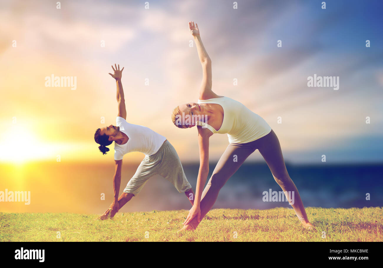 Triangle asana hi-res stock photography and images - Alamy