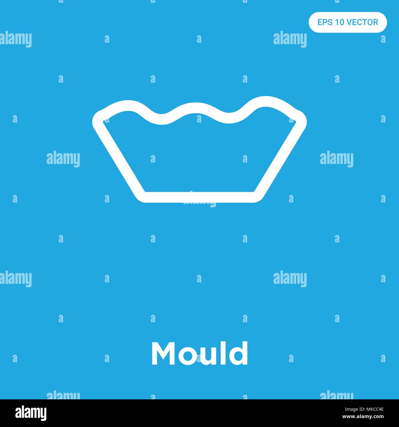 Mould vector icon isolated on blue background, sign and symbol Stock ...