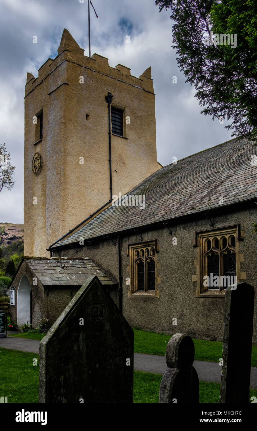 St oswalds church grasmere hi-res stock photography and images - Alamy