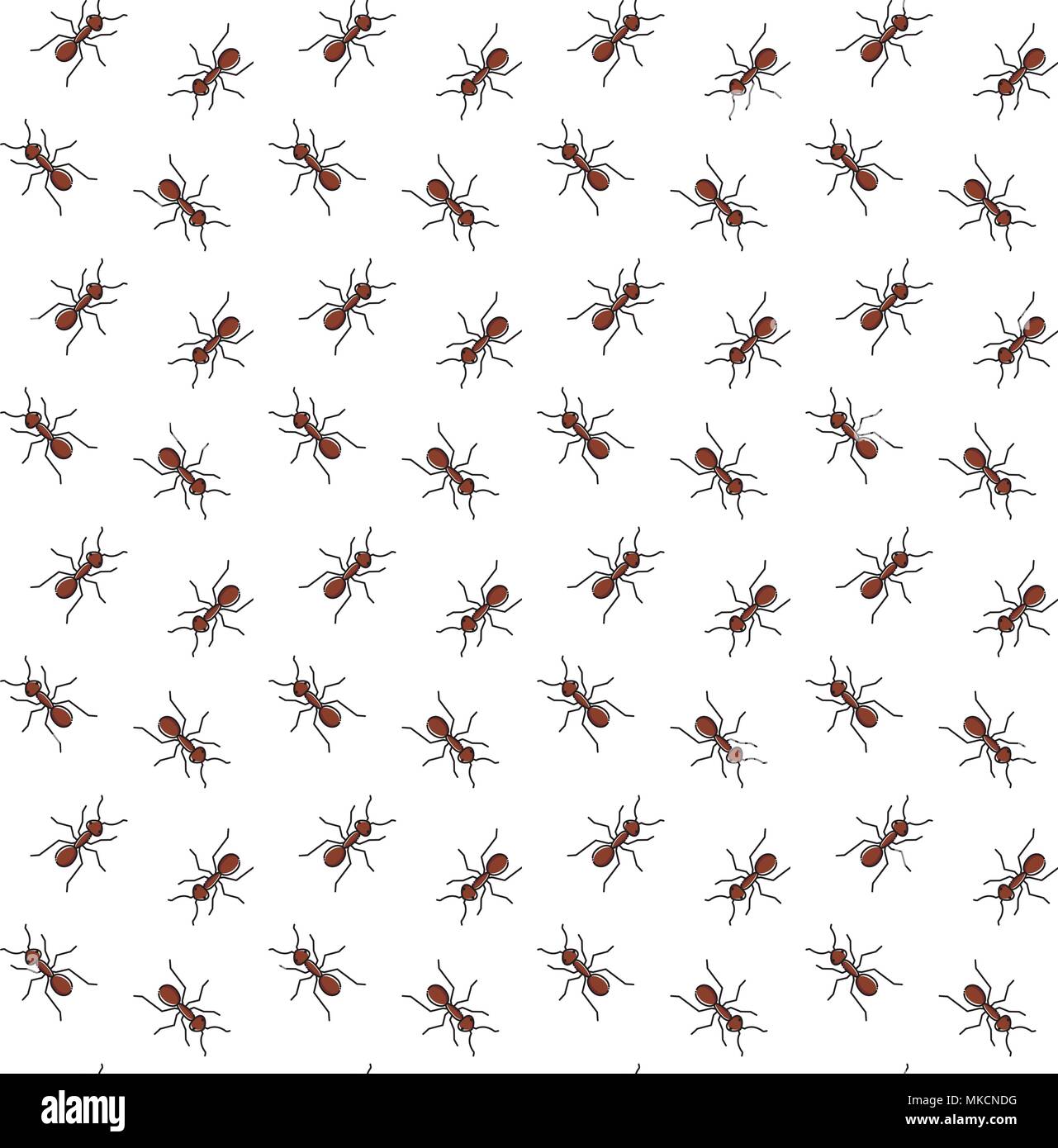 Ants vector seamless pattern for textile design, wallpaper, wrapping ...