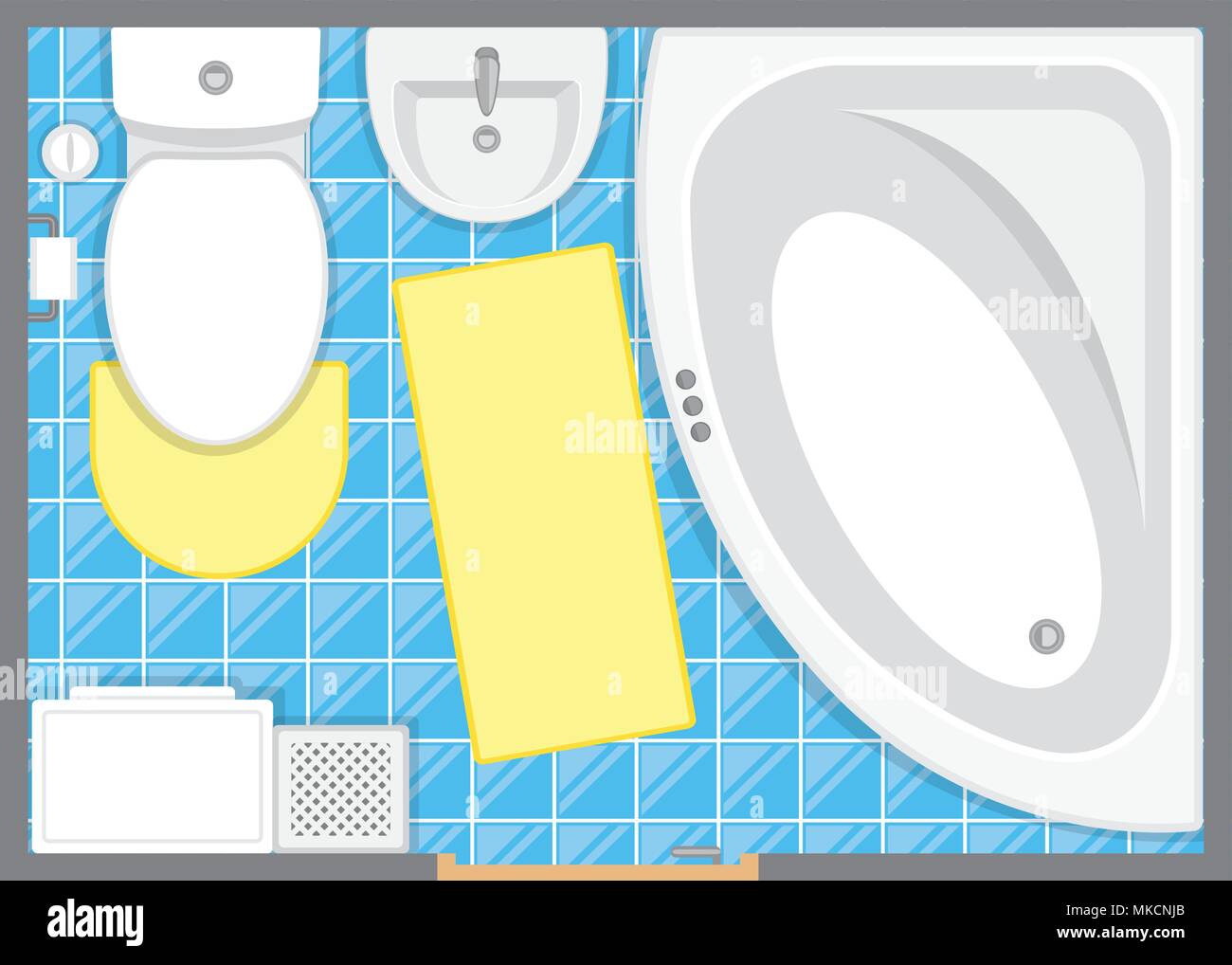 Bathroom Top View Plan