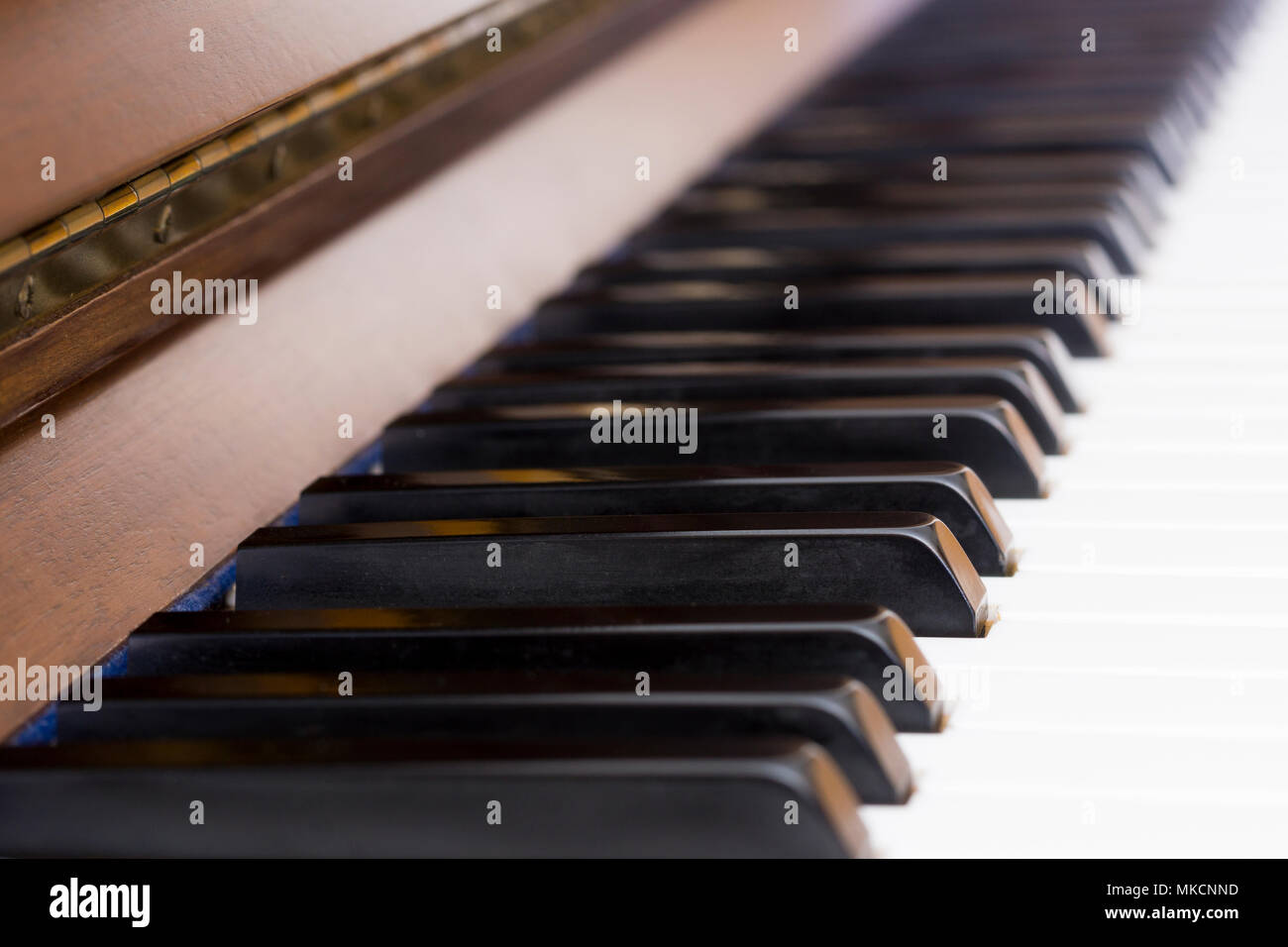 An oblique angled close up of piano keys Stock Photo - Alamy