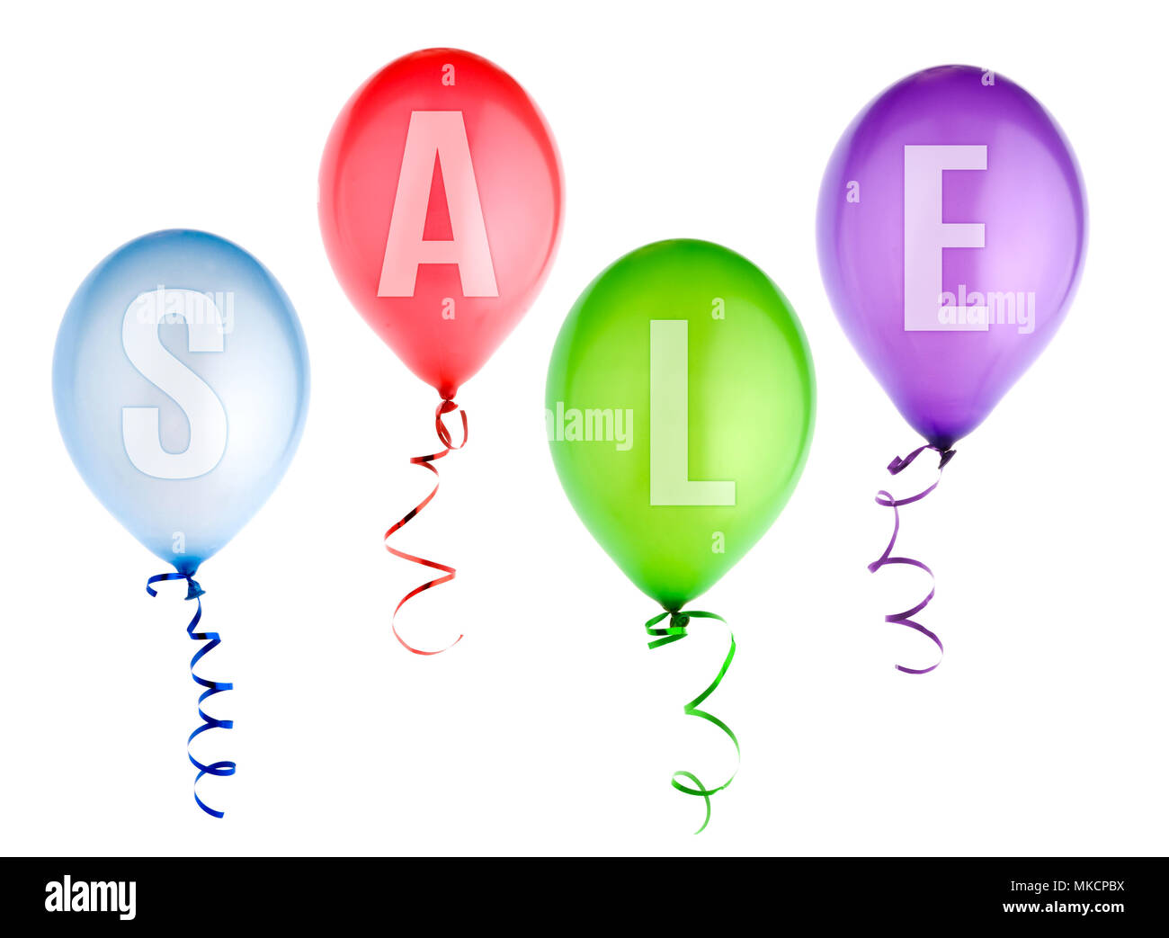 air balloons sale. Isolated on white background Stock Photo - Alamy