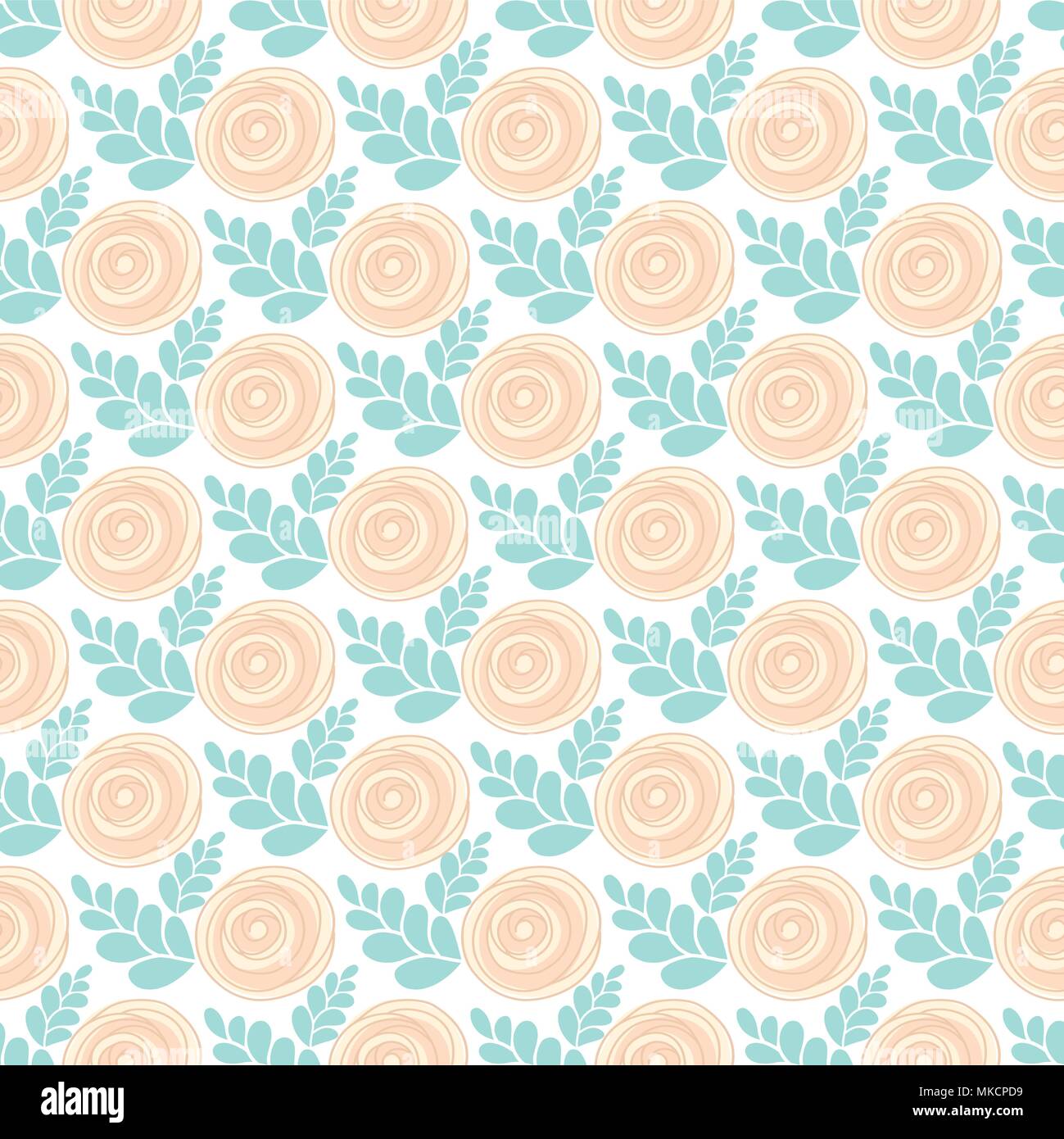 Roses seamless pattern. Hand drawn roses pattern. Vintage roses ...