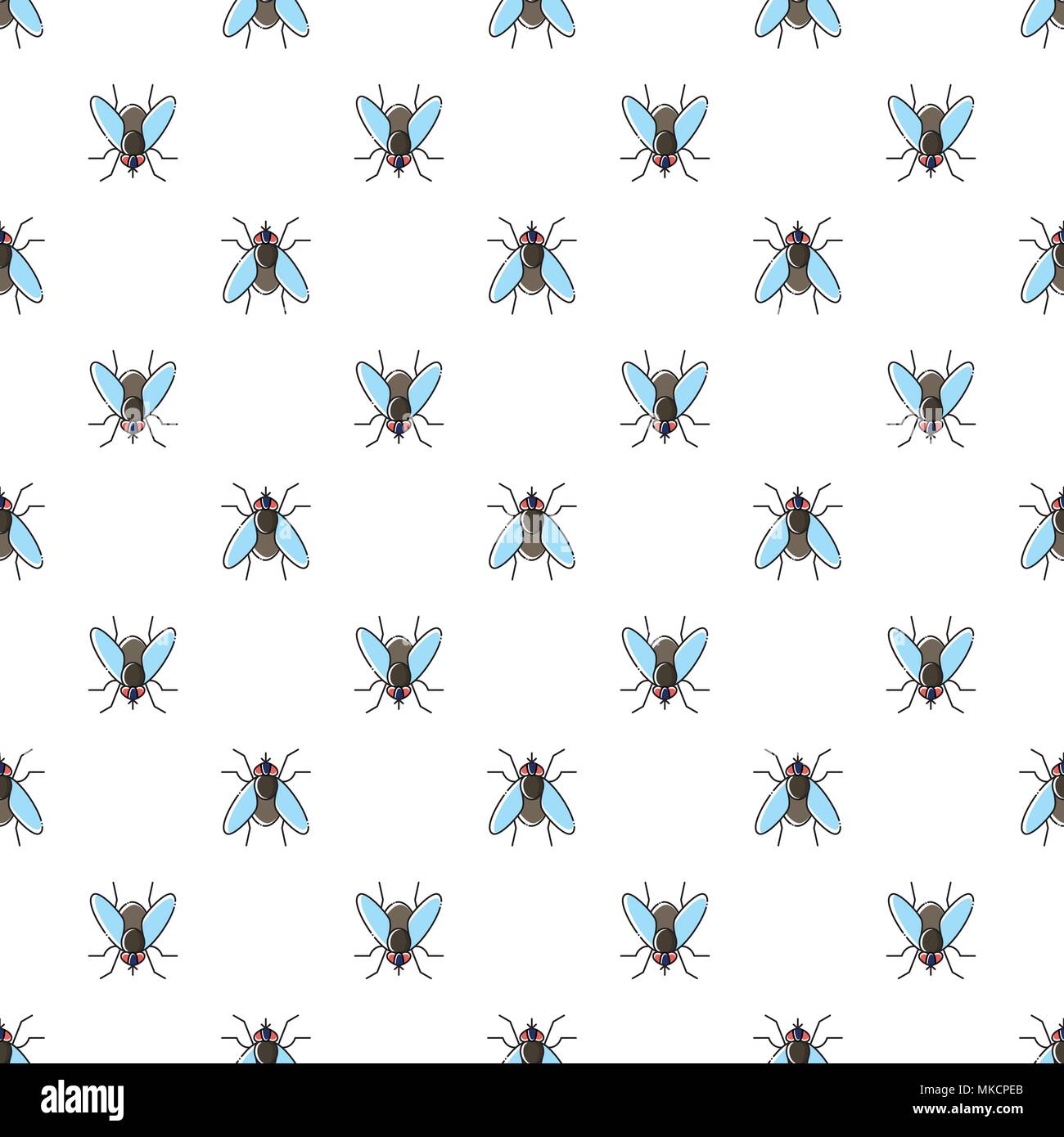 Fly vector seamless pattern for textile design, wallpaper, wrapping ...
