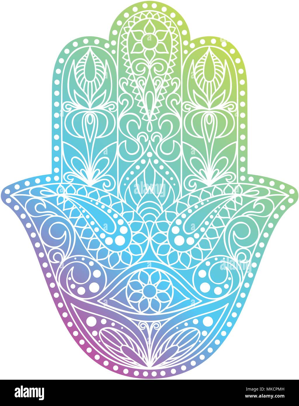 Colorful Hamsa Hand Art