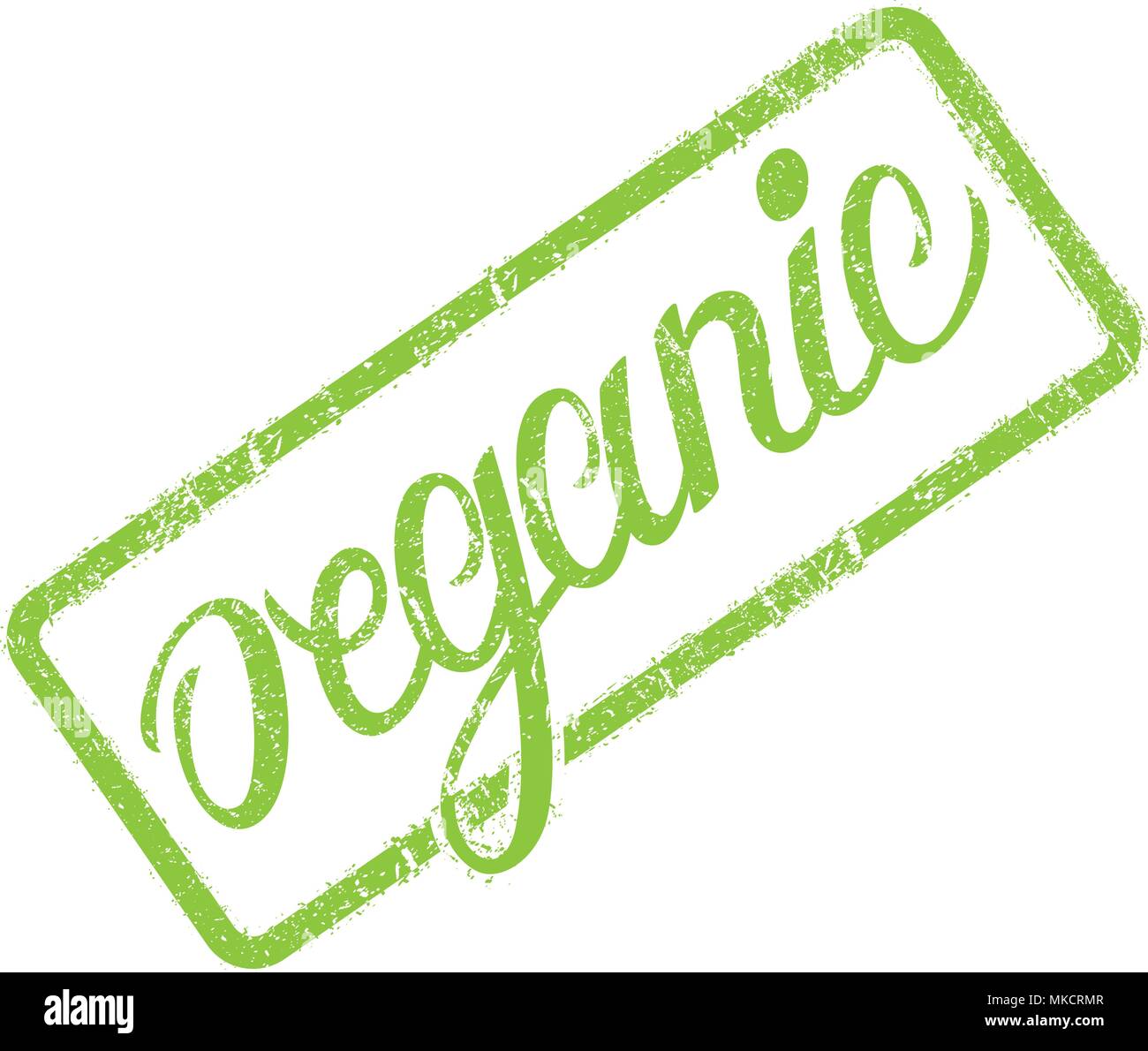 Organic stamp with hand drawn lettering isolated on white. Label, badge ...