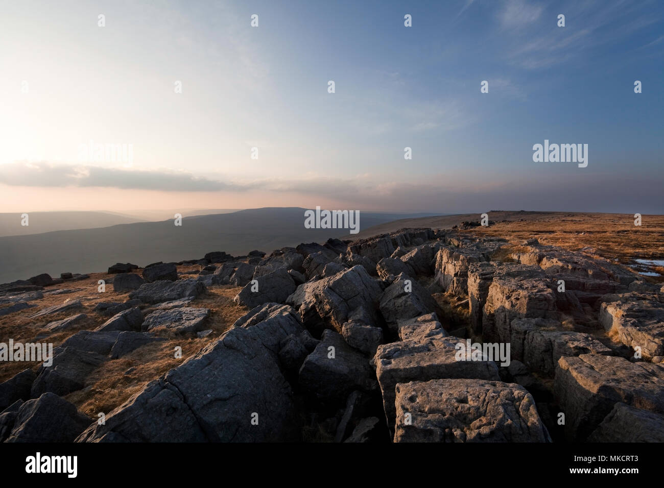 Buckden Pike from the summit of Great Whernside, in the Yorkshire Dales ...