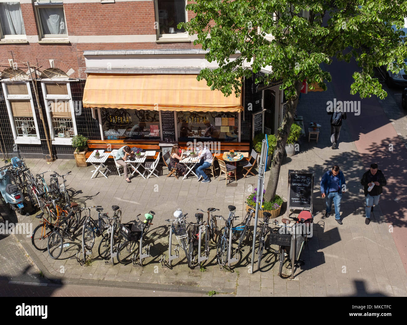 Typical street scene amsterdam hi-res stock photography and images - Alamy