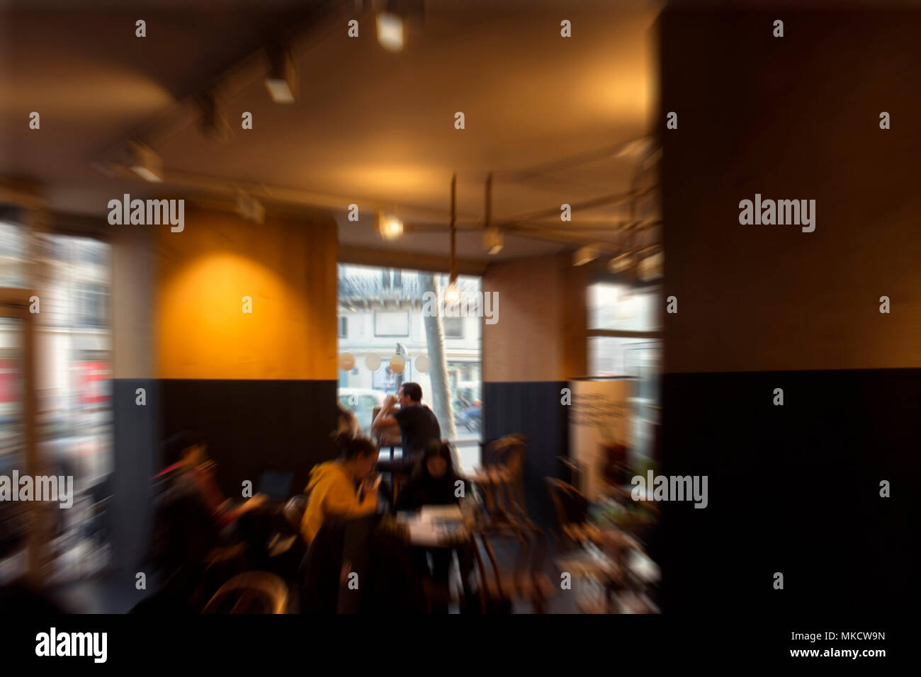 Inside busy cafe hi-res stock photography and images - Alamy