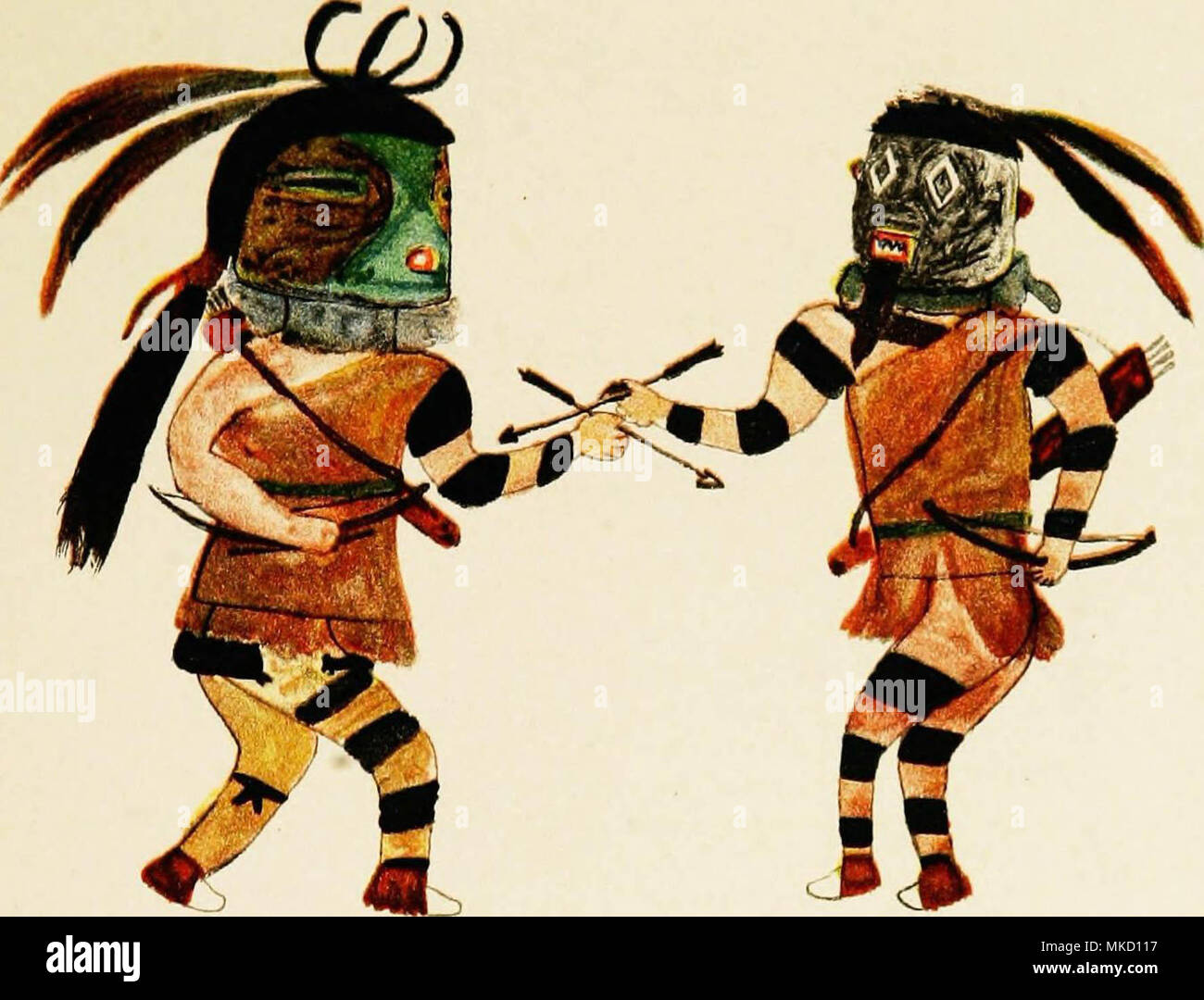 "Hopi Katcinas drawn by native artists" (1904 Stock Photo - Alamy