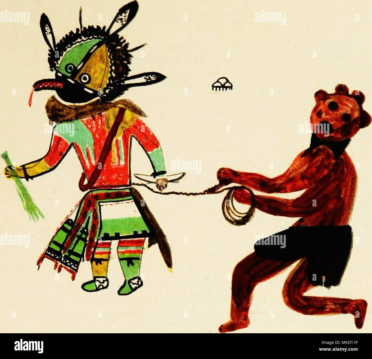 "Hopi Katcinas drawn by native artists" (1904 Stock Photo - Alamy
